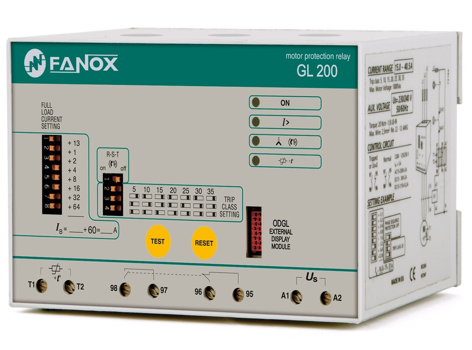 Integral Motor Protection -GL200 - Fanox - Protection Relays